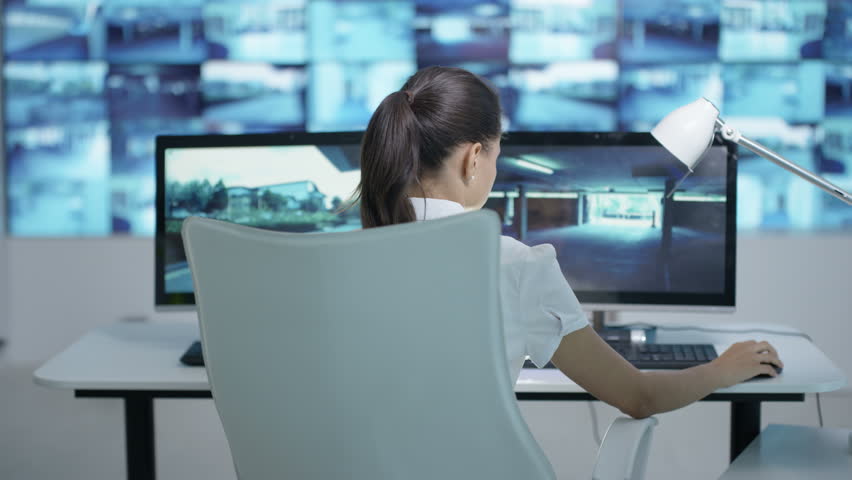 4k Security Team Watching Cctv Stock Footage Video (100% Royalty-free ...