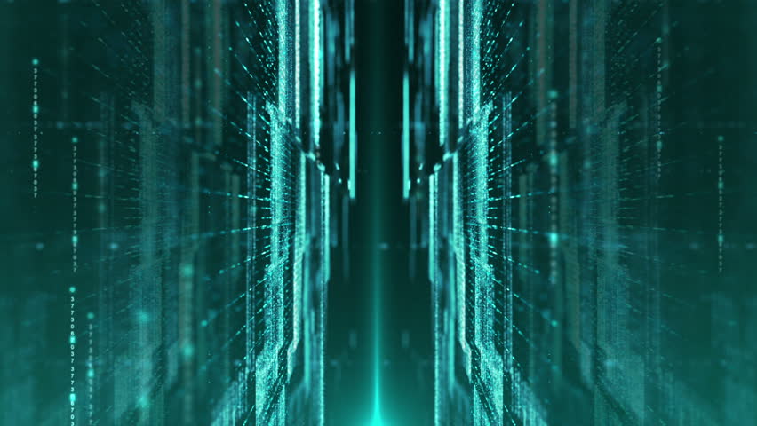 Seamless Loop Digital Cyber World Particles Background Stock Footage ...