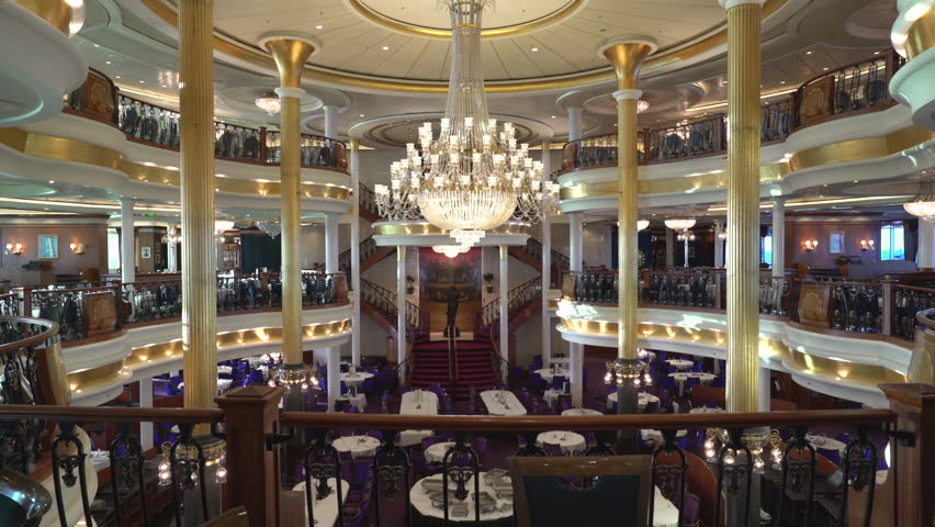Beautiful And Elegant Fine Dining Restaurant. Cruise Ship Dining Room ...