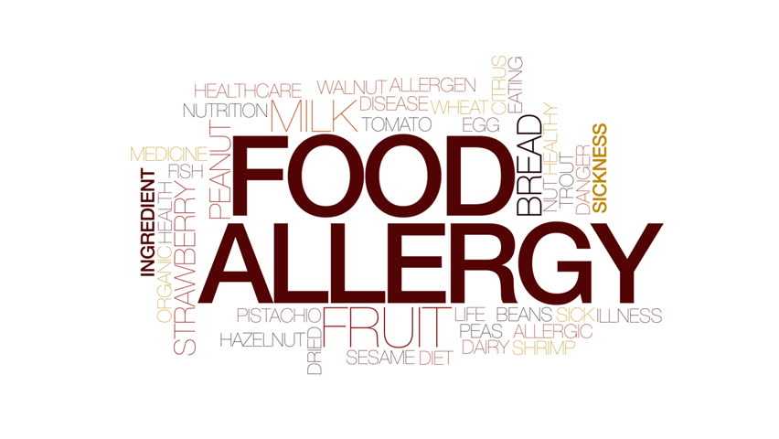 Stock Video Clip of Food allergy animated word cloud, text design ...