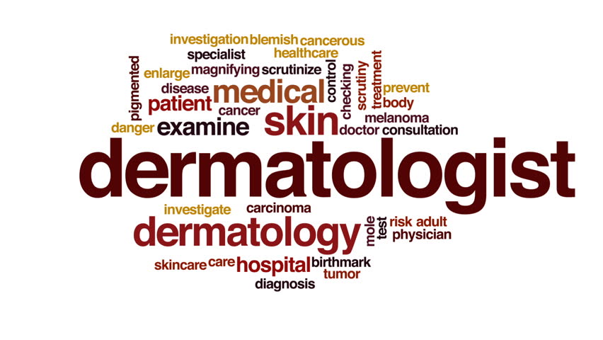 Dermatologist Animated Word Cloud, Text Stock Footage Video (100% ...