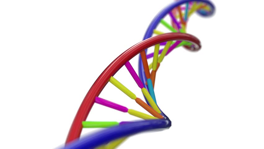 DNA Spinning RNA Double Helix Slow Science Electron Microscope Closeup ...