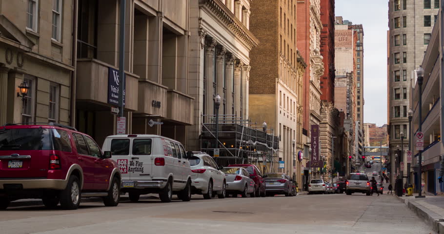 Stock Video Clip of PITTSBURGH, PA - DECEMBER 10: City backstreet ...