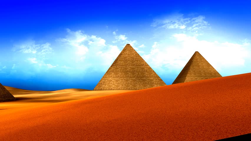 Realistic Egyptian Pyramids With Slight Camera Movement, Animation ...