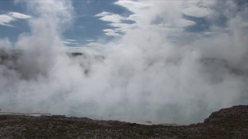 View of Natural Steam Rising Stock Footage Video (100% Royalty-free ...