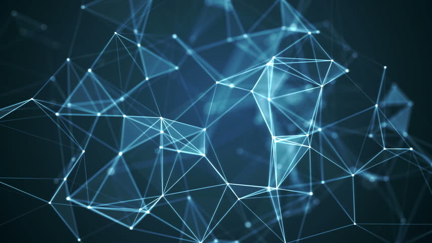 Abstract Blue Geometric Triangle Vector Background. Stock Footage Video ...