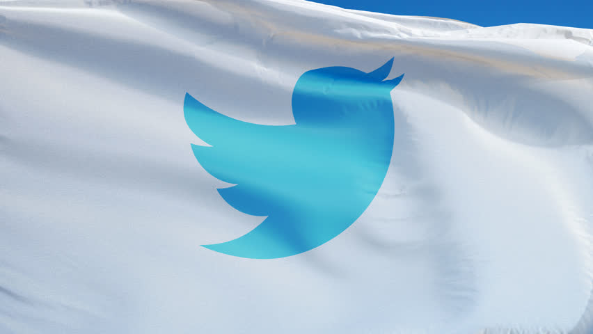 Twitter Company Flag Waving in Stock Footage Video (100% Royalty-free ...