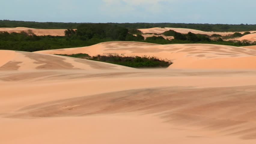 Desert Landscape. Sahara Winds Blowing Sand. Arid And Dry Landscape Of ...