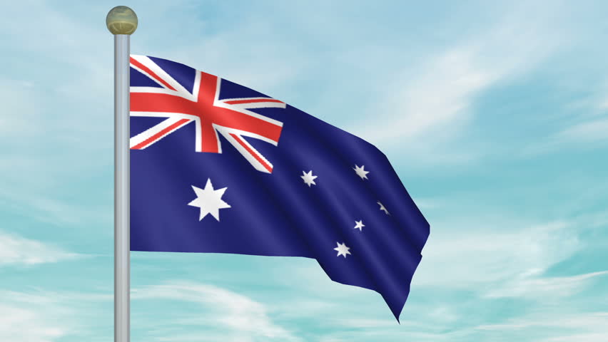 Looping Animated Flag of Australia Stock Footage Video (100% Royalty ...