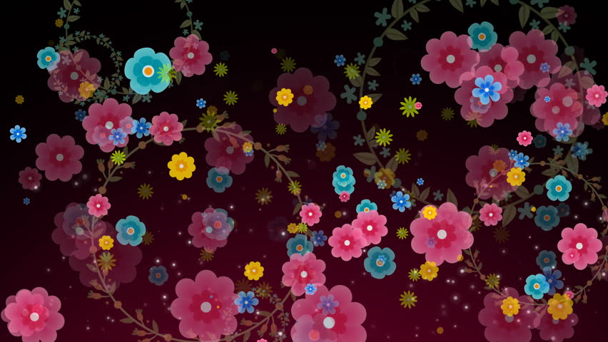 Seamless Animation of Colorful Flower Stock Footage Video (100% Royalty ...