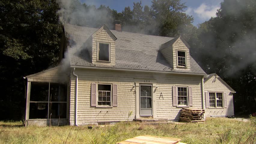 Wide Shot House On Fire Stock Footage Video 2534570 | Shutterstock