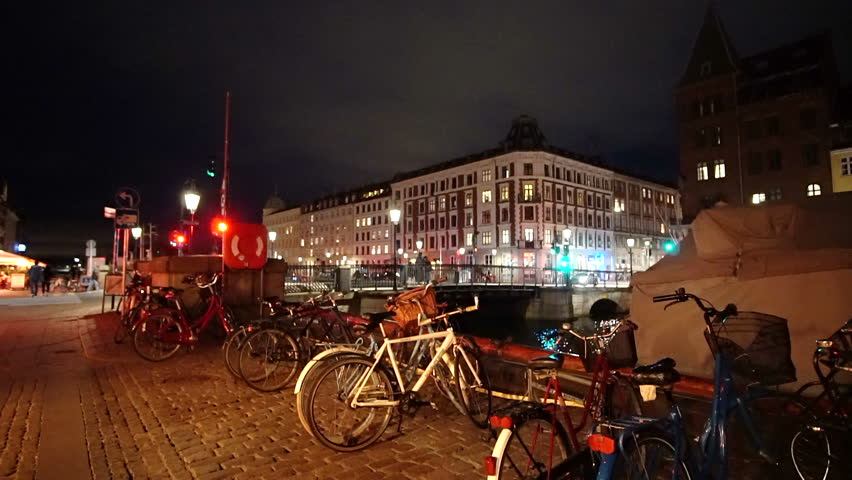 Streets of Copenhagen at Night image - Free stock photo - Public Domain ...