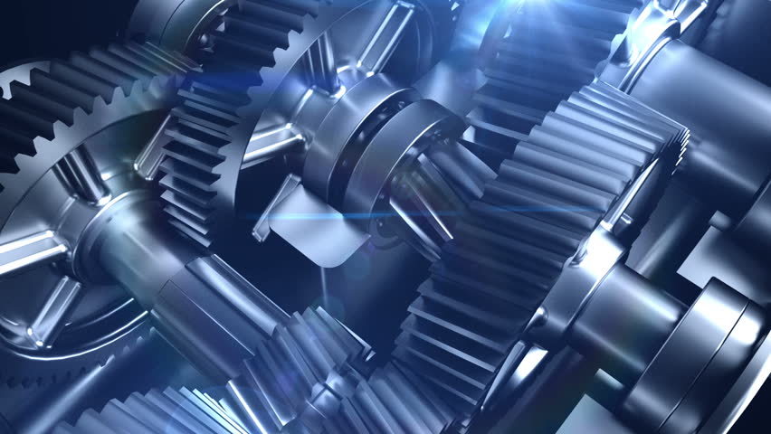 Abstract Rotating Metal Gears Video Stockvideos & Filmmaterial 33194158 ...