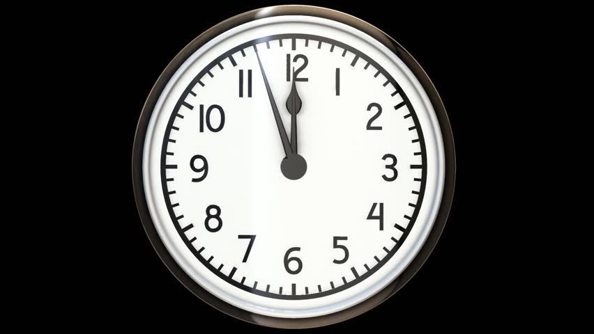 Clocks Moving Fast Covering 24 Hours. Clip Can Loop Due To The Fact ...
