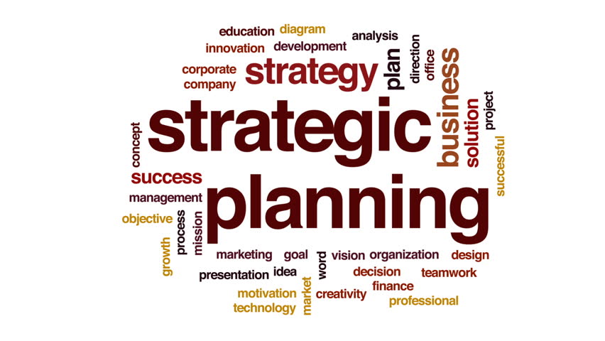 Strategic Planning Animated Word Cloud, Stock Footage Video (100% ...