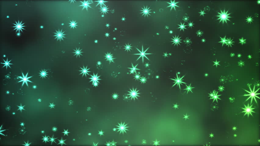 Colorful Sparkling Stars Animation - Loop Green Stock Footage Video ...