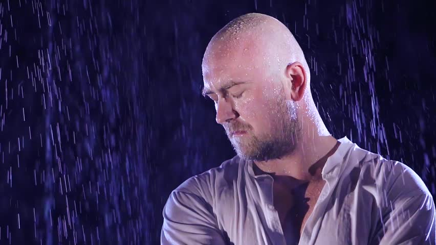 Stock video of a large man with no hair | 26475266 | Shutterstock