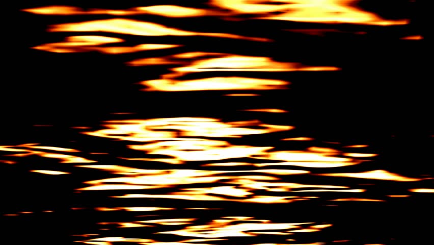 Reflection of Fire in Water Stock Footage Video (100% Royalty-free ...