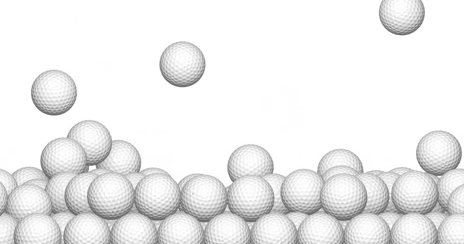 Falling Golf Balls 3d Animation Stock Footage Video (100% Royalty-free ...