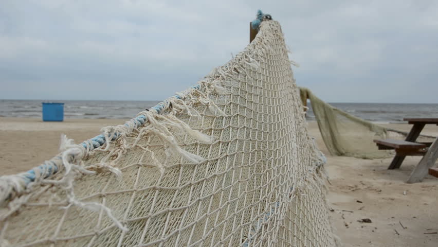 Retro Fishing Nets On Summer Stock Footage Video (100% Royalty-free ...