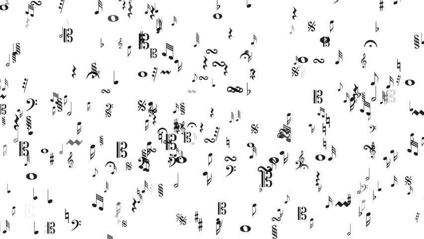 4k Music Notes Background, Symbols, Stock Footage Video (100% Royalty ...