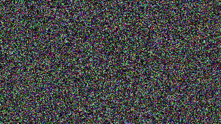 RGB Separation Fx: Colorful Static Noise From An Old Small Analog Tv Screen. Real Footage With ...
