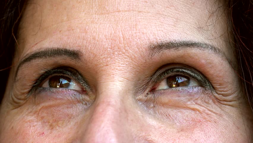 Front View of Wrinkled Eyes Stock Footage Video (100% Royalty-free ...