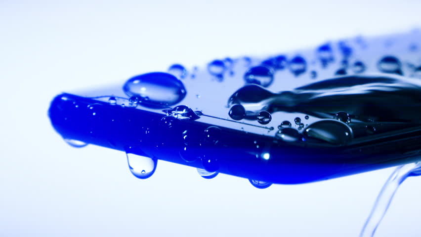 Wet Water-resistant And Waterproof Smartphone Covered With Droplets ...