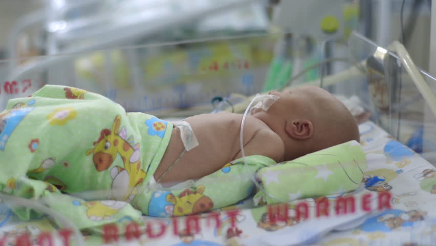 Premature Baby in a Bed Stock Footage Video (100% Royalty-free ...