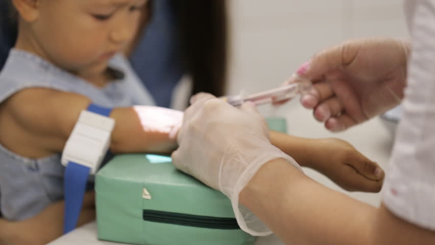 Blood Test, Cute Little Girl Stock Footage Video (100% Royalty-free ...