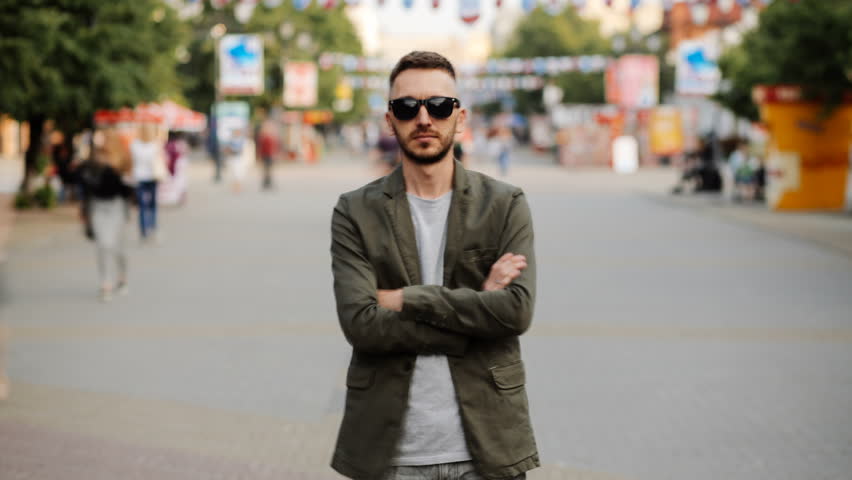 Crowd Moving Fast Near Man Standing Still Stock Footage Video 9045241 ...