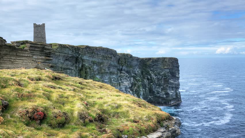 A Timelapse Of Marwick Head, Orkney Islands, Scotland Stock Footage ...