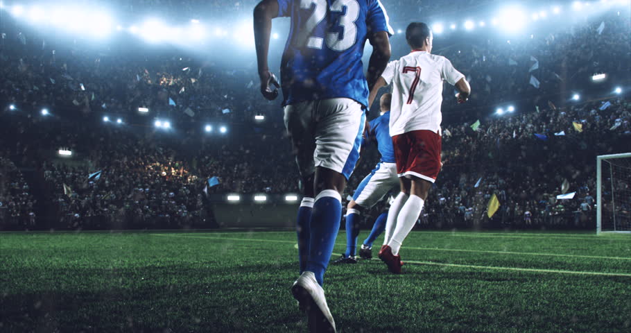 Soccer Player Continue His Attack Stock Footage Video (100% Royalty ...