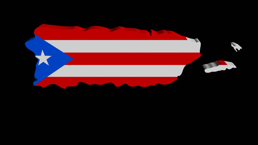Fluttering Puerto Rico Map Flag Animation Stock Footage Video 3448880 ...