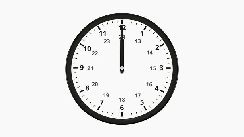 24 Hour Clock Stock Footage Video | Shutterstock