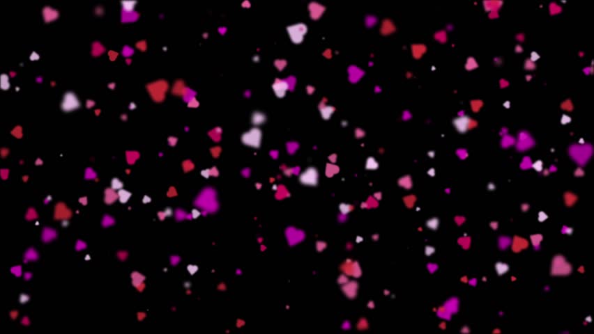 Seamless Heart Flow. Flying Valentine Stock Footage Video (100% Royalty ...