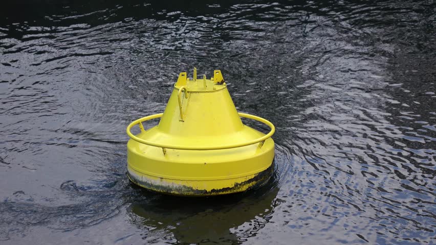 Buoys Define Boundaries For Safe Swimming. The Yellow Buoys Swing On ...