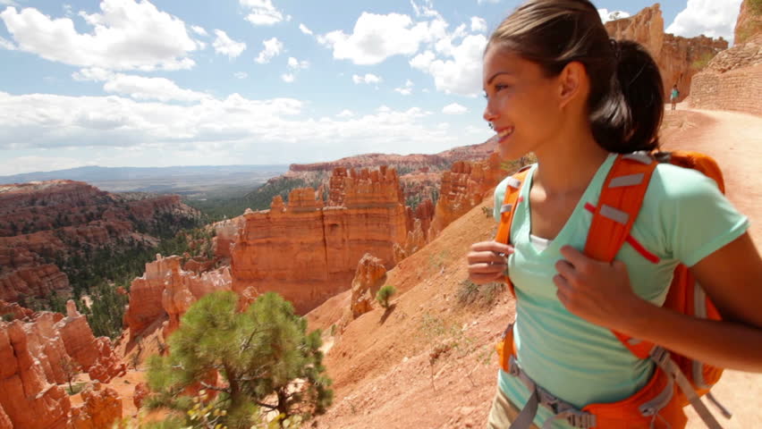 Stock Video Of Hiker Woman In Bryce Canyon Hiking 2874856 Shutterstock