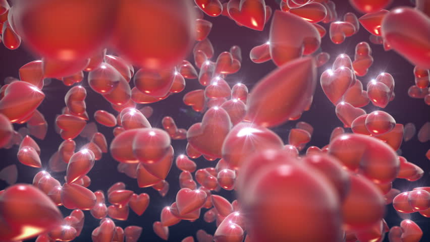 Rain of Heart Signs. Hearts Stock Footage Video (100% Royalty-free ...