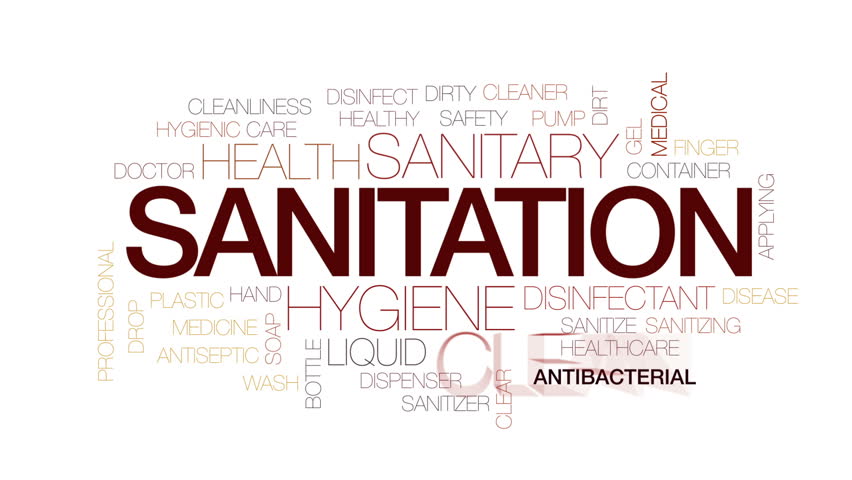 Sanitation Animated Word Cloud, Text Stock Footage Video (100% Royalty ...