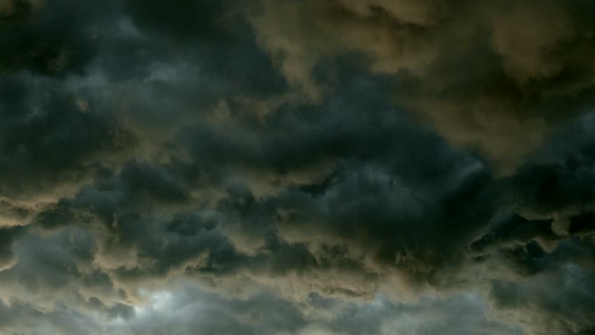 Amazing, Threatening Storm Clouds Sweeping Stock Footage Video (100% ...