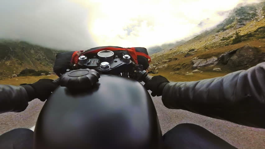 Motorcycle Ride Pov, Road Adventure. Mountain Road. Slow Motion 120 Fps ...