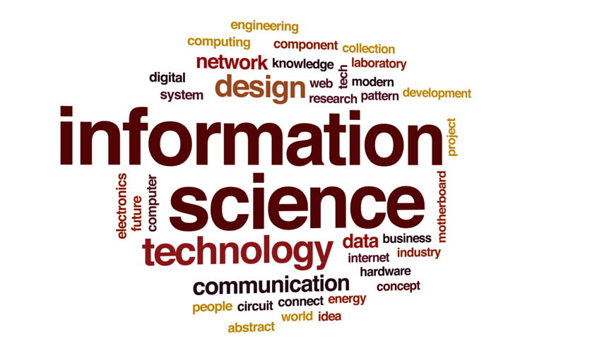 Stock Video Clip of Information science animated word cloud, text ...