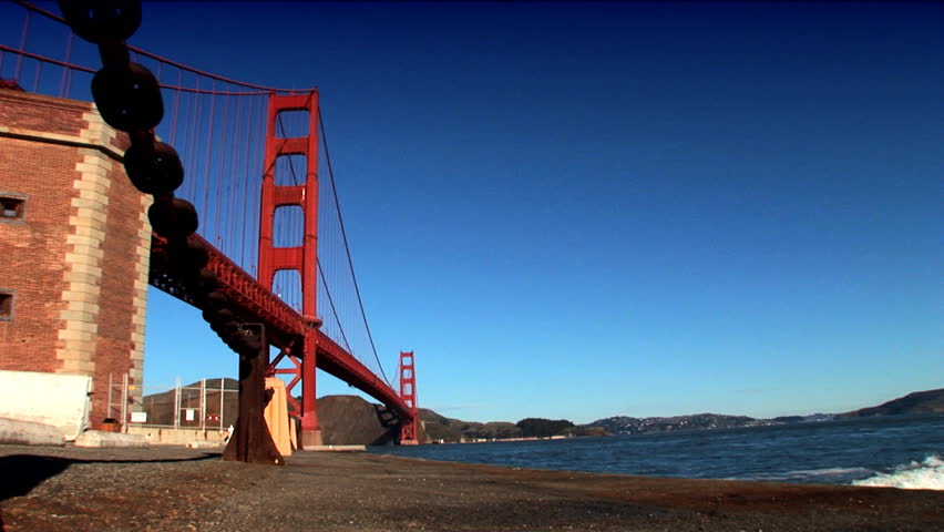 Golden Gate Bridge Seen from Stock Footage Video (100% Royalty-free ...