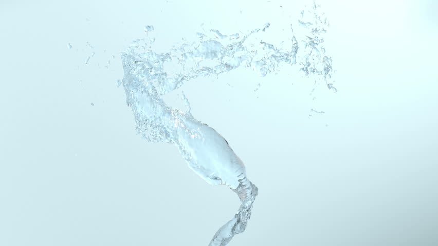 Water Flow (cg Slow Motion Water With Alpha Matte, Full Hd) Stock ...