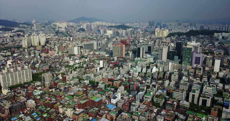 Stock video of aerial near hongdae, seoul, south korea | 29853796 ...
