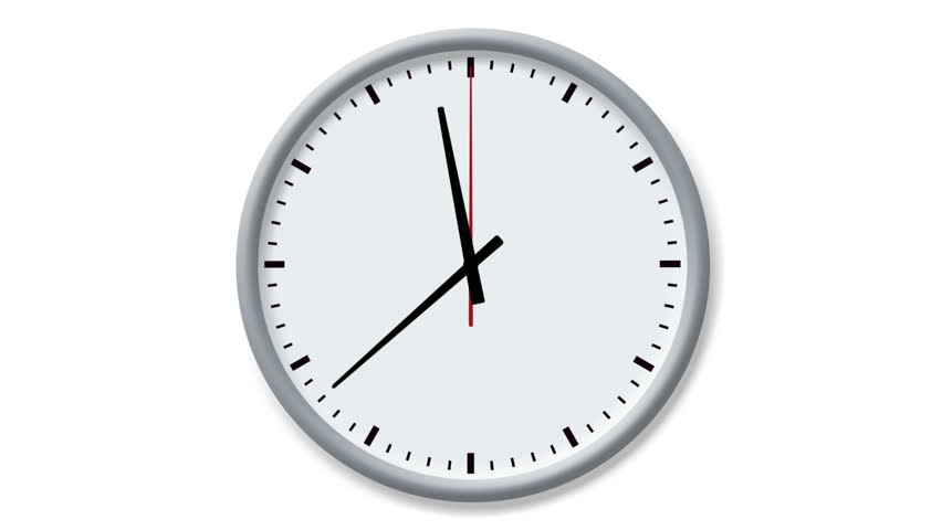 Stock video of analog clock spinning, watch animation | 29939086 ...