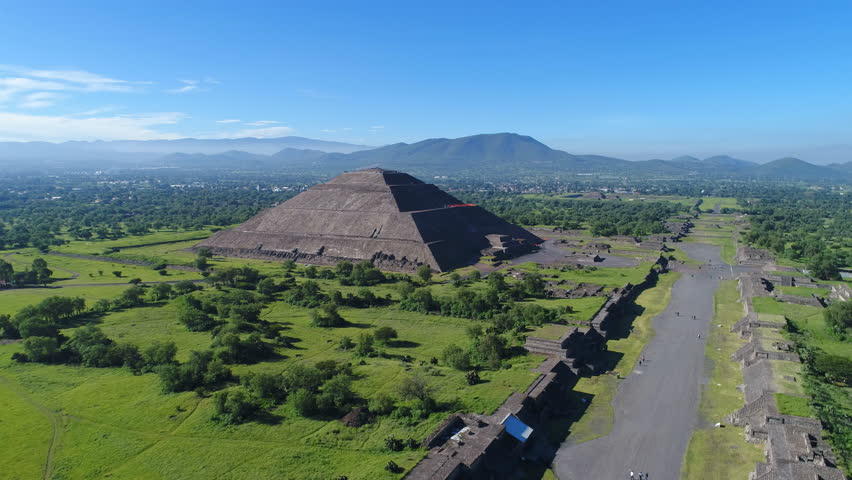 Teotihuacan Landscape With Pyramids Mexico Image Free Stock Photo