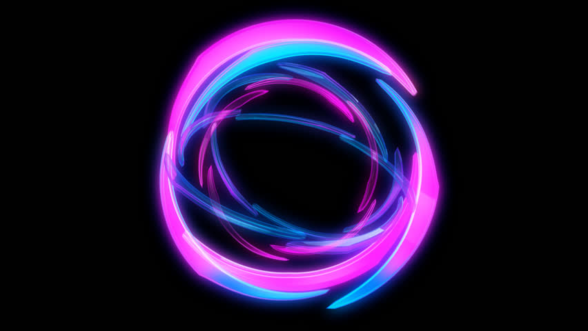 Glowing Circular 3D UI Element With Alpha Channel. Illuminated Geometric Circle And Sphere ...