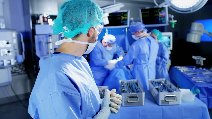 Portrait Female Trauma Nurse Wearing Full Surgical Scrubs Smiling ...